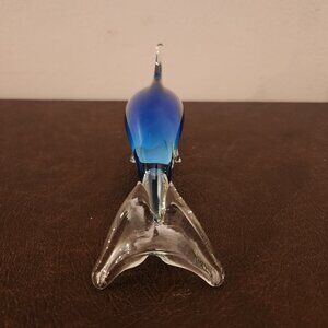 Wedgwood | Accents | Vintage Blue Glass Dolphin Figurine | Poshmark